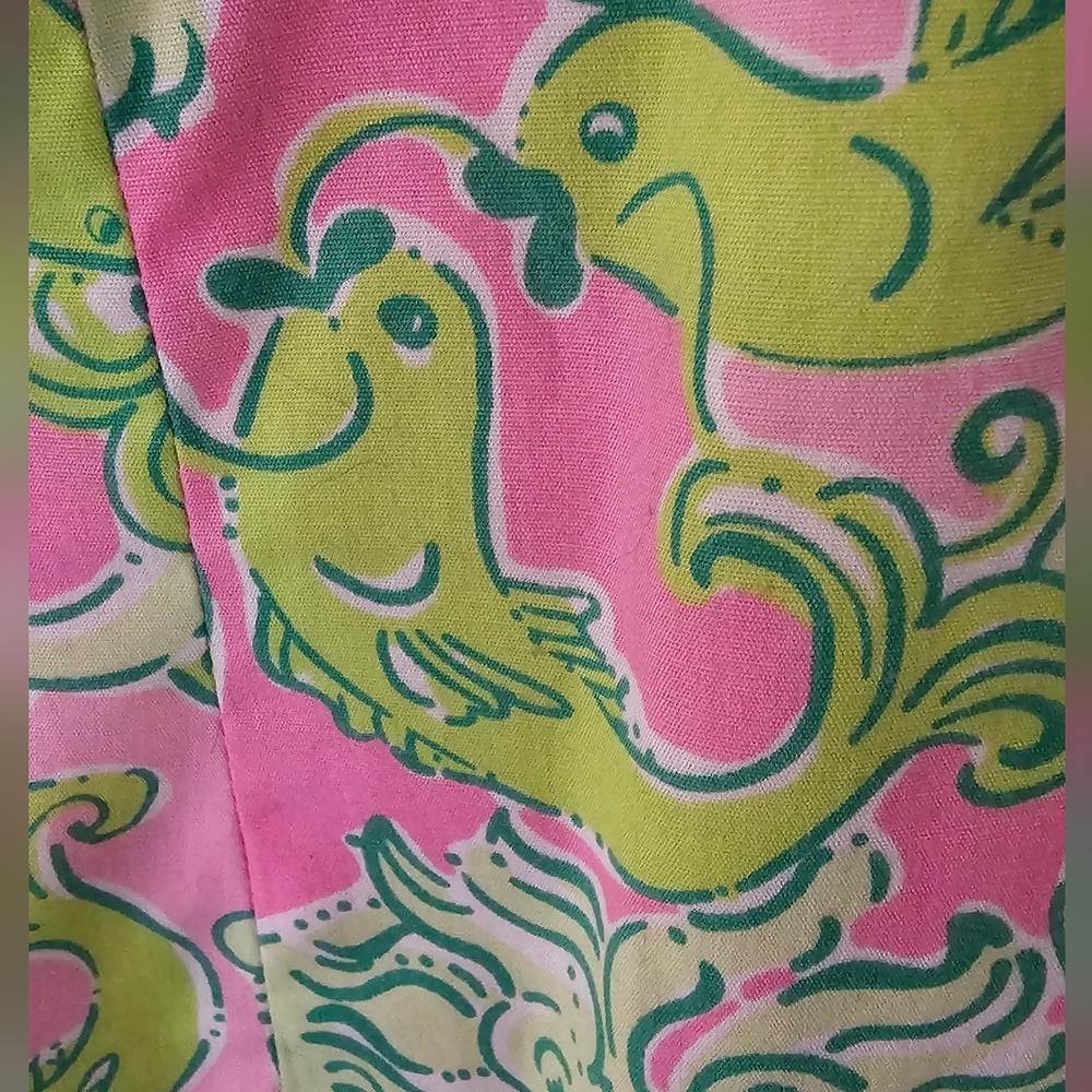 Lilly! Pulitzer! Rare Fried Catfish Print! Vintage Sl… - Gem